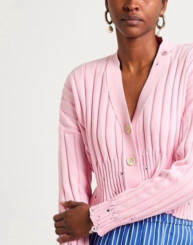 Marni Knitted Cardigan With Distressed Details