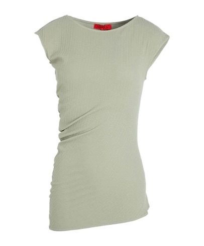 MAXCO. Ribbed Asymmetrical Logo T-shirt