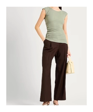 MAXCO. Ribbed Asymmetrical Logo T-shirt