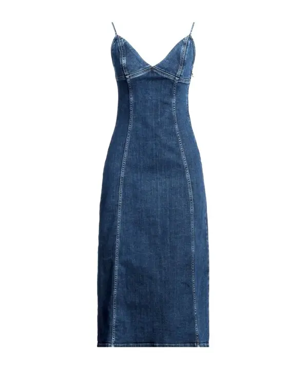 DIESEL® Minimalist Sleeveless Denim Dress - Blue