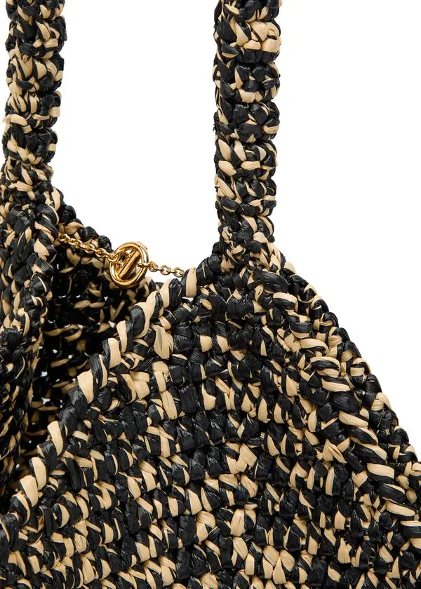 Khaite Lotus Medium Raffia Tote Bag