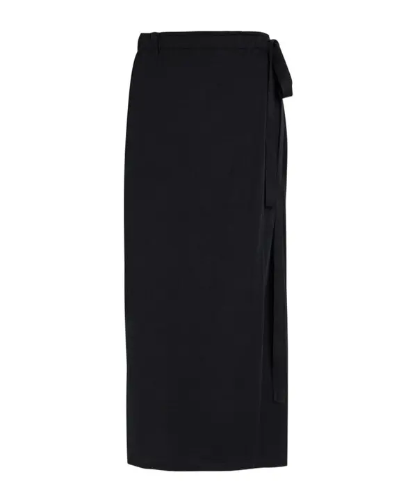 TOTEME Cotton And Silk-blend Midi Wrap Skirt