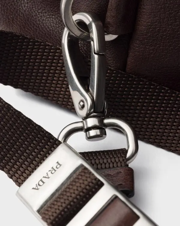 Prada Explore Leather Backpack - Brown