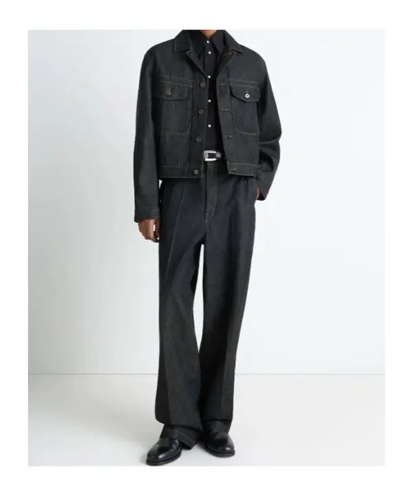 LEMAIRE Long-sleeved Buttoned Denim Jacket