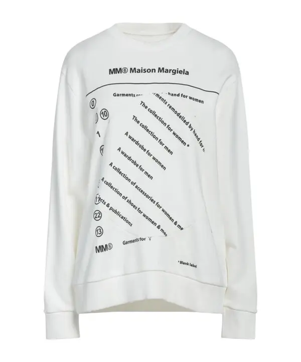 MAISON MARGIELA Solid Color Printed Sweatshirt