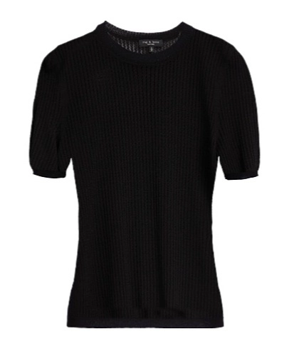 Rag & Bone Solid-color Knitted Short-sleeved Shirt