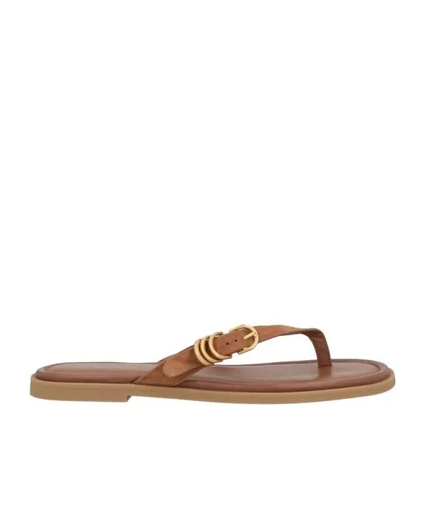 Rag & Bone Suede Thong Sandals With Buckle