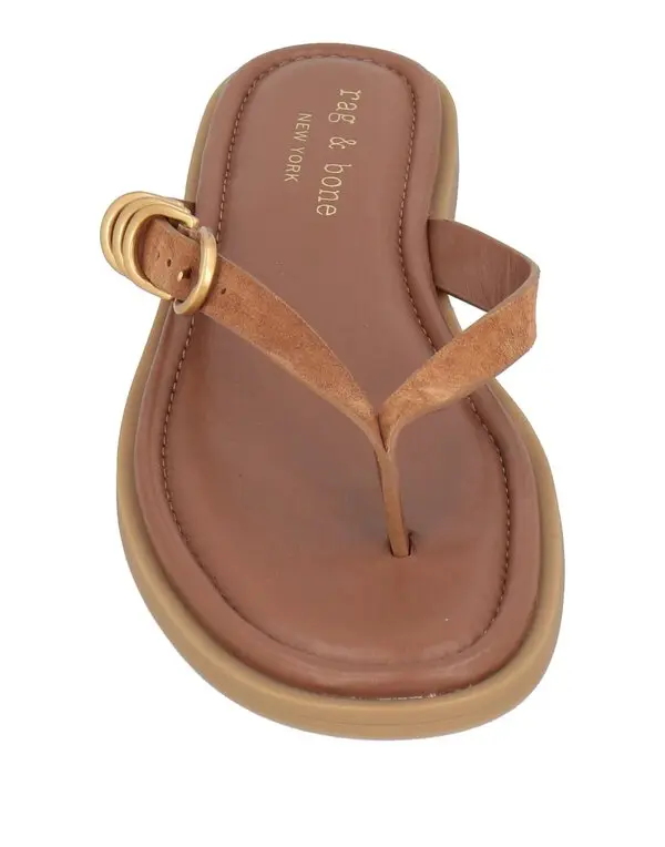 Rag & Bone Suede Thong Sandals With Buckle