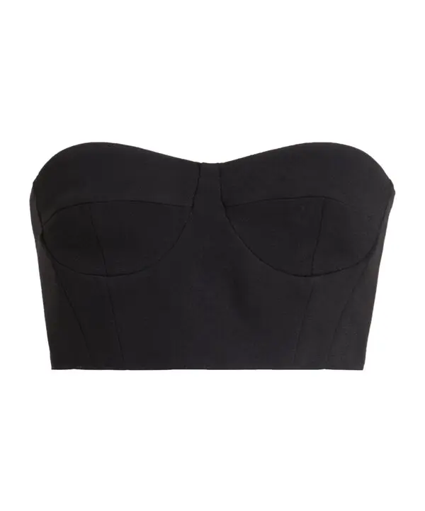 MAXCO. Max&co. Strapless Sweetheart Boned Top With Detachable Straps - Black