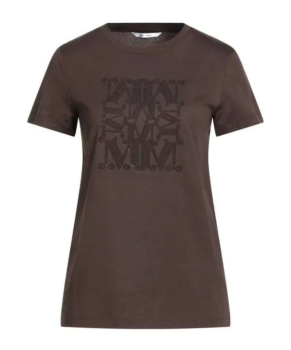 Max Mara Logo Crew Neck T-shirt - Brown