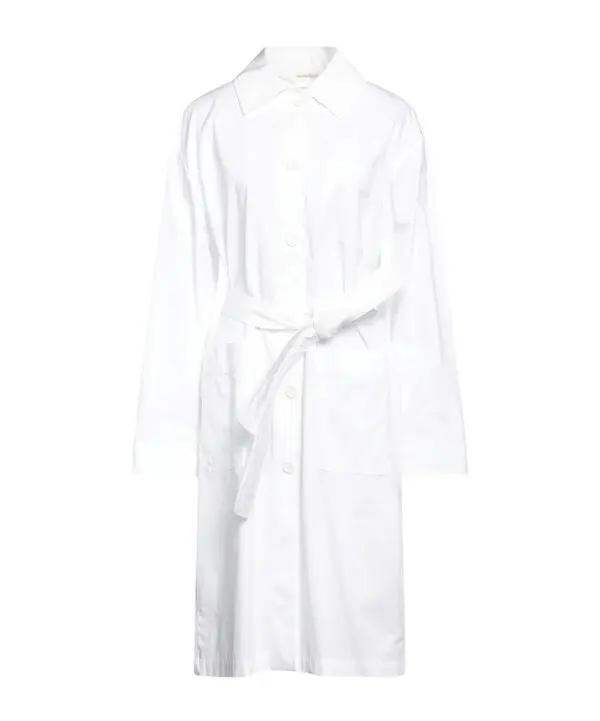 Sportmax Plain Collar Shirt Dress With Pockets And Rear Slit