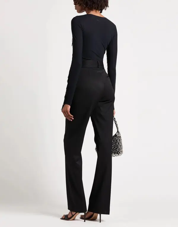 MAISON MARGIELA Plain Color Stretch Long Sleeve Tassel Jumpsuit