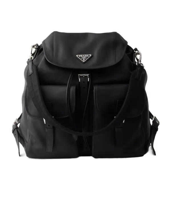 Prada Leather Backpack - Black