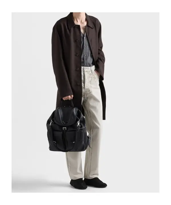 Prada Leather Backpack - Black