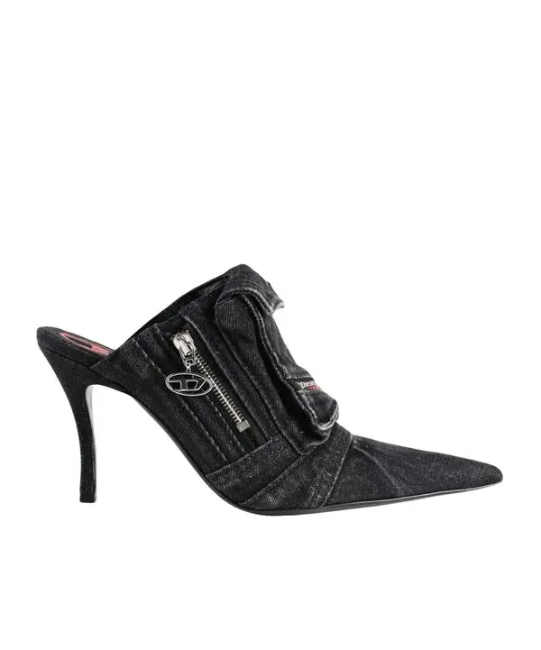 DIESEL® Pointed-toe Denim Mules