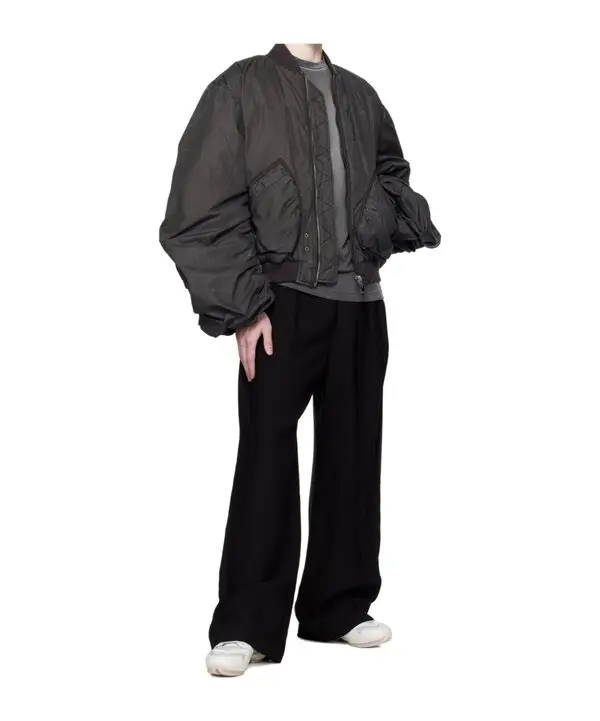 We11Done Gathered-effect Bomber Jacket