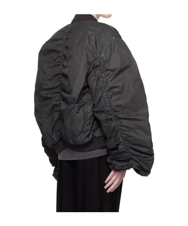 We11Done Gathered-effect Bomber Jacket