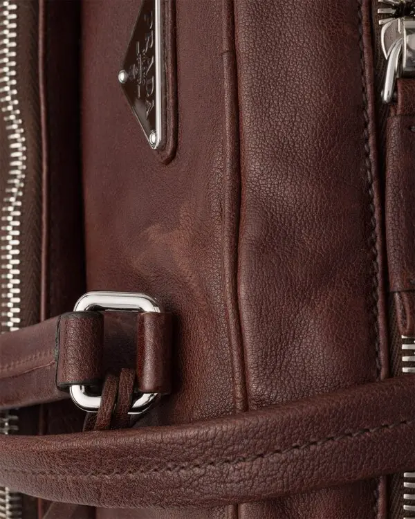 Prada Medium Leather Top-handle Bag