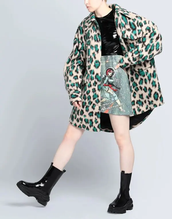 MAISON MARGIELA Leopard Print Single-breasted Coat