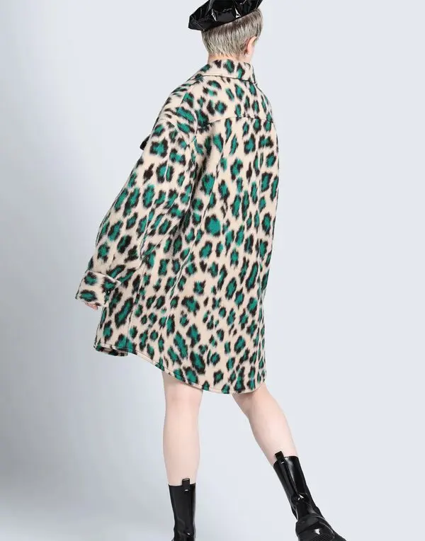 MAISON MARGIELA Leopard Print Single-breasted Coat