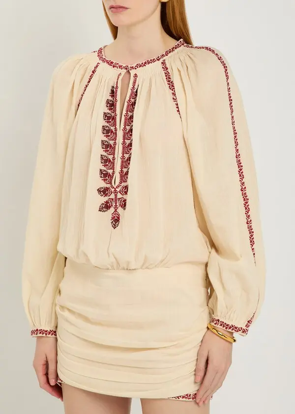 Isabel Marant Étoile Embroidered Cotton Dress