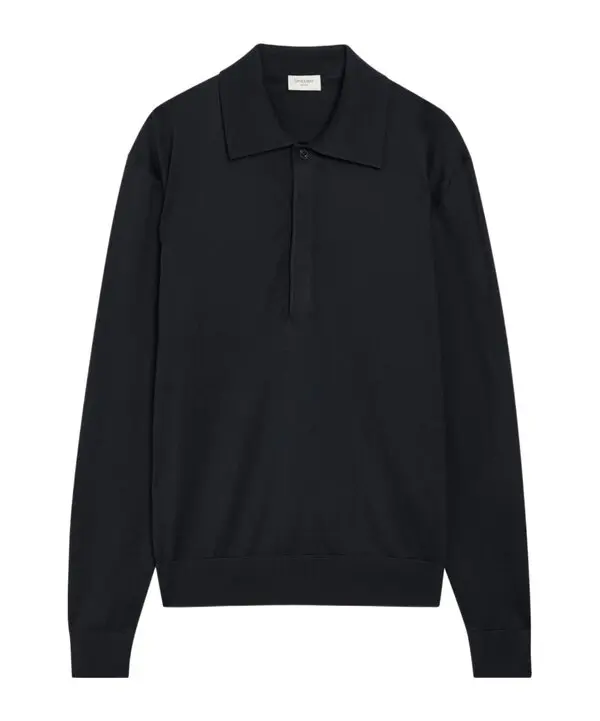 Saint Laurent Silk And Cotton-blend Polo Shirt