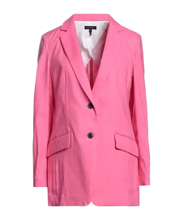 Rag & Bone Minimalist Leather Blazer - Pink