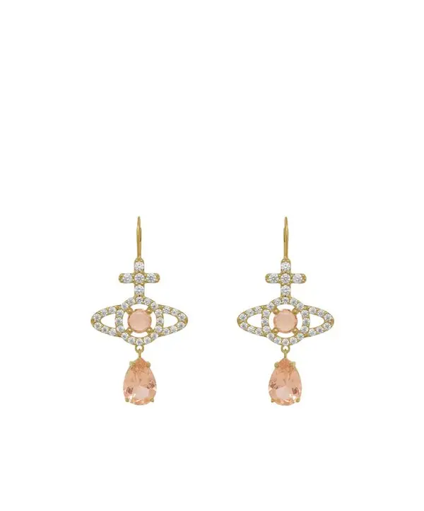 VIVIENNE WESTWOOD Saturn Element Gemstone Earrings - Yellow