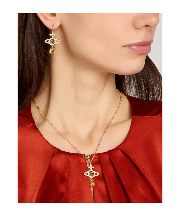 VIVIENNE WESTWOOD Saturn Element Gemstone Earrings