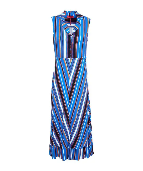 MAXCO. Max&co. Striped Sleeveless Shirt Dress