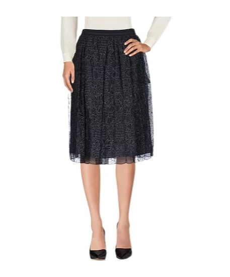 Brunello Cucinelli Double-layered Lace Midi Skirt