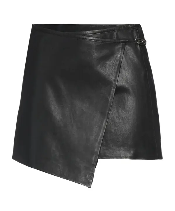 DIESEL® Stylish Versatile Solid Color Leather Skirt