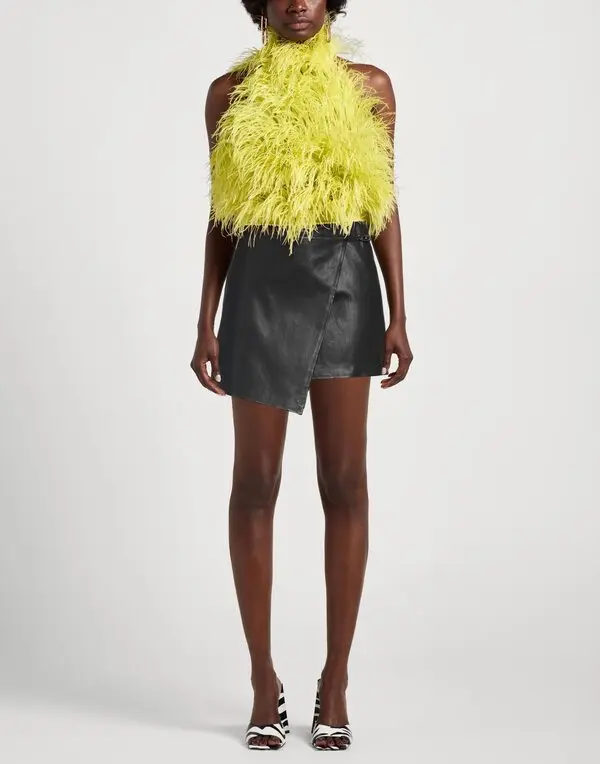 DIESEL® Stylish Versatile Solid Color Leather Skirt