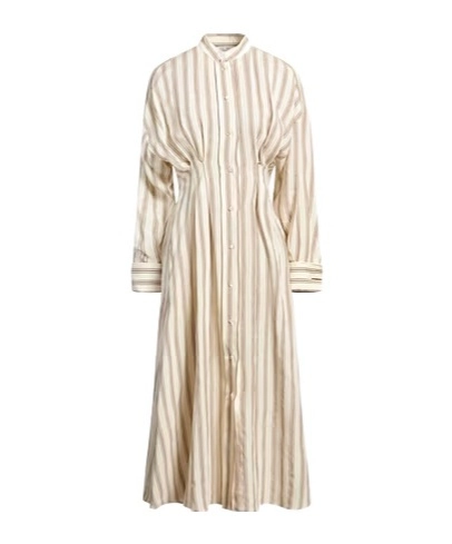 Max Mara Striped Long Sleeve Shirt Dress