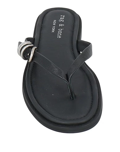 Rag & Bone Leather Thong Sandals With Buckle Detail