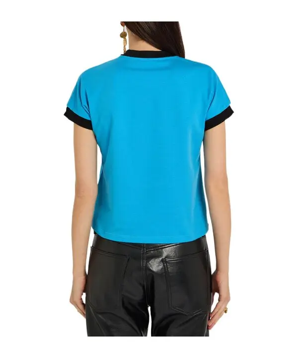 Versace Vintage Cropped Stretch-cotton T-shirt
