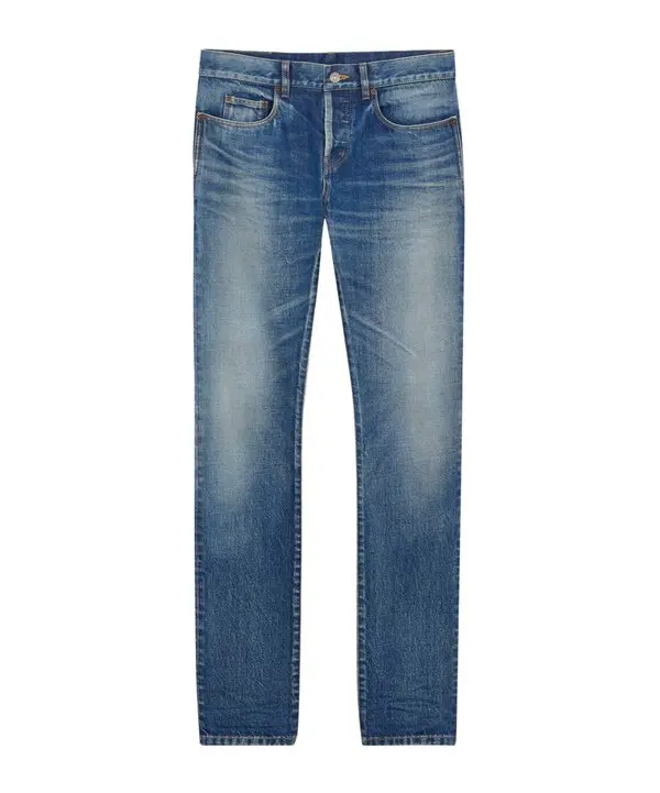 Saint Laurent Slim Jeans In South Denim