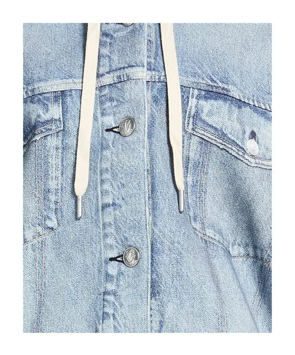 Rag & Bone Denim Hooded Long Sleeve Jacket