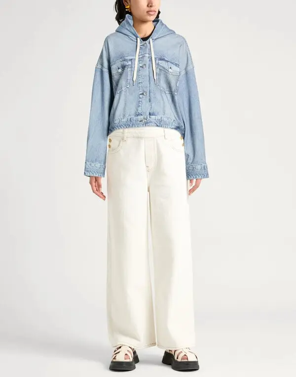 Rag & Bone Denim Hooded Long Sleeve Jacket