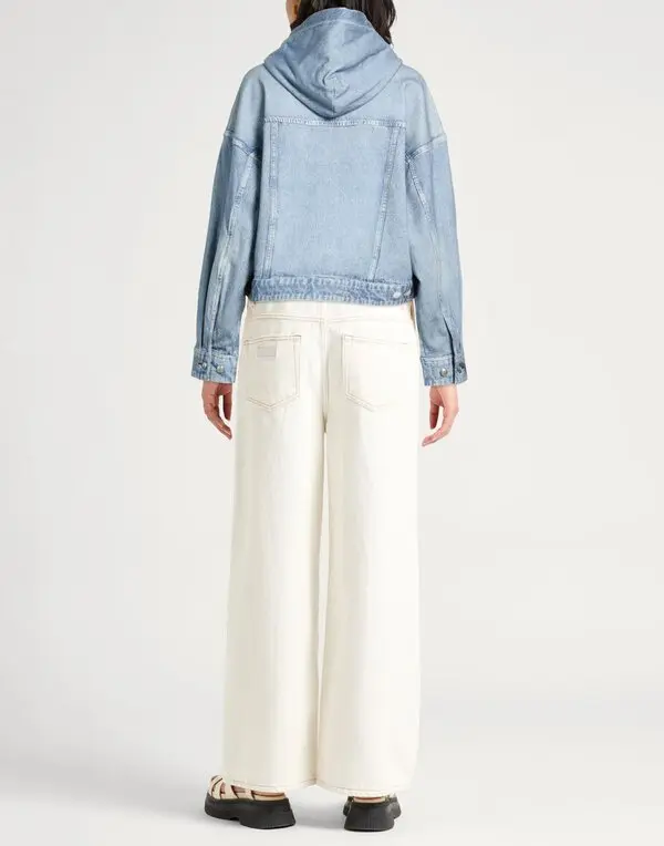 Rag & Bone Denim Hooded Long Sleeve Jacket