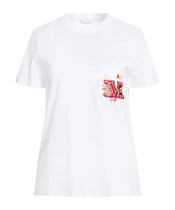 Max Mara Logo Crew Neck T-shirt - White