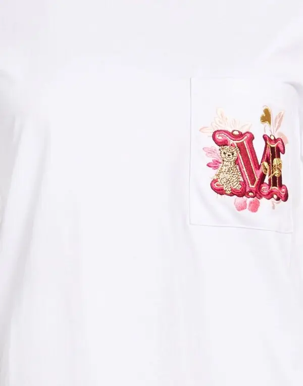 Max Mara Logo Crew Neck T-shirt - White