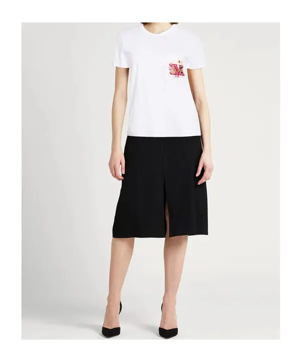 Max Mara Logo Crew Neck T-shirt - White