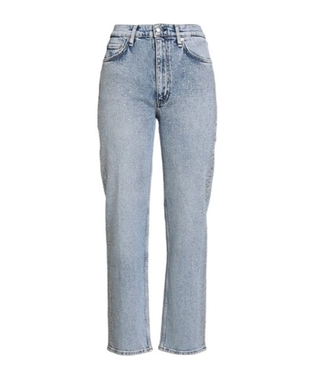 Rag & Bone Crystal Embellished Denim Straight-leg Jeans