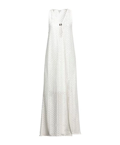 GANNI Knitted Maxi Dress - White
