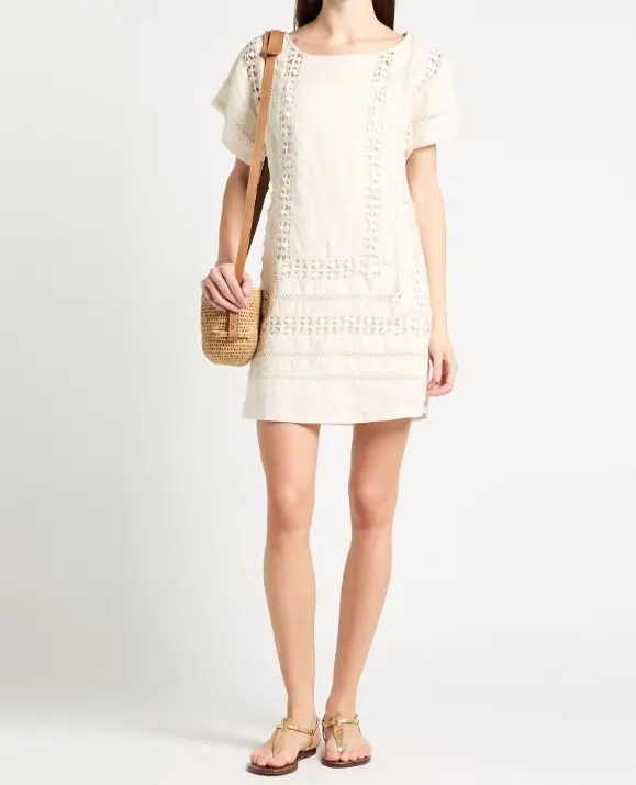 MAXCO. Max&co. Linen Crochet-knit Dress