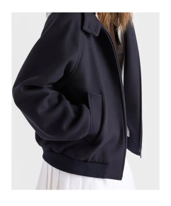 Prada Zip-up Cotton Fleece Jacket With Hood