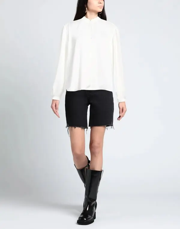 Rag & Bone Plain Color Satin Long Sleeve Top