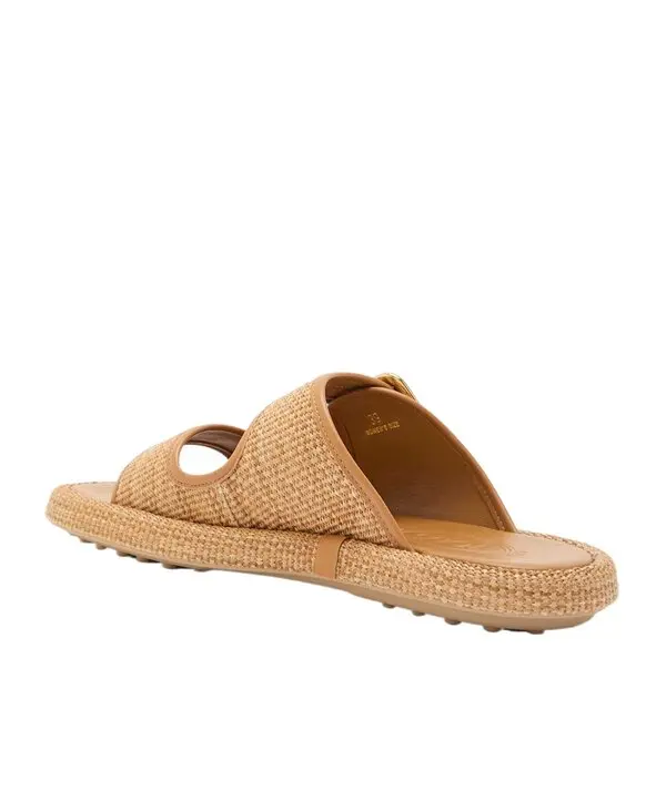 TOD'S Raffia Sandals With Buckle Fastening