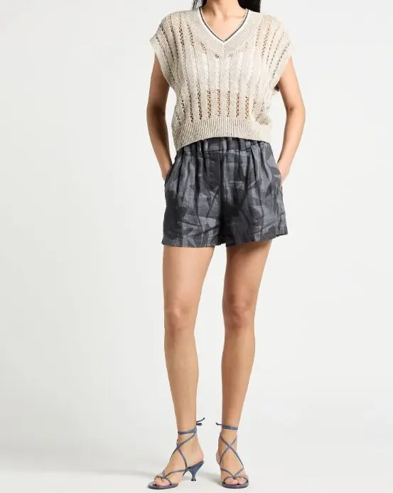 Brunello Cucinelli V-neck Sleeveless Knit Top
